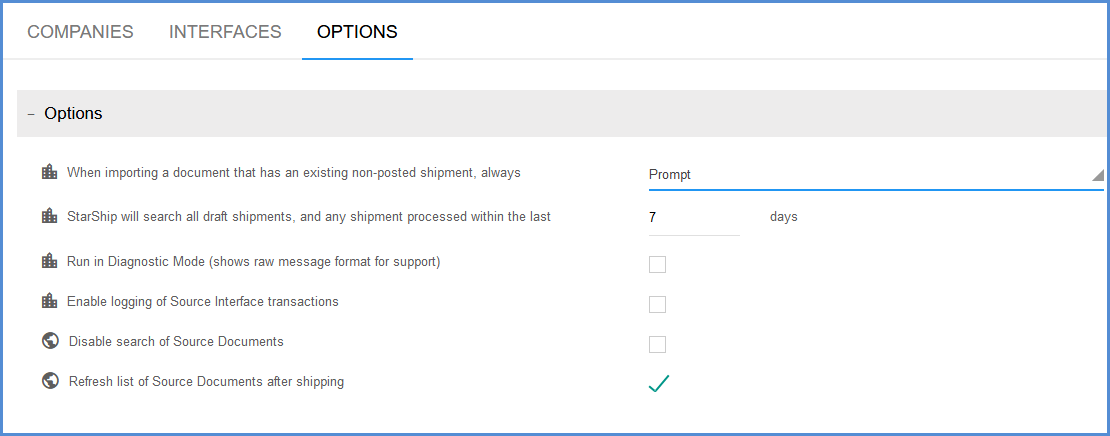 Acumatica Options · StarShip