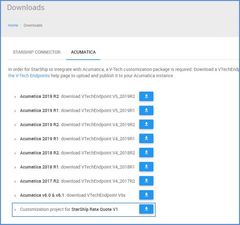 Acumatica Setup · StarShip
