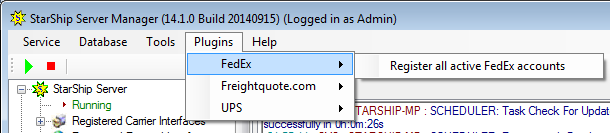 Plugins - FedEx · StarShip