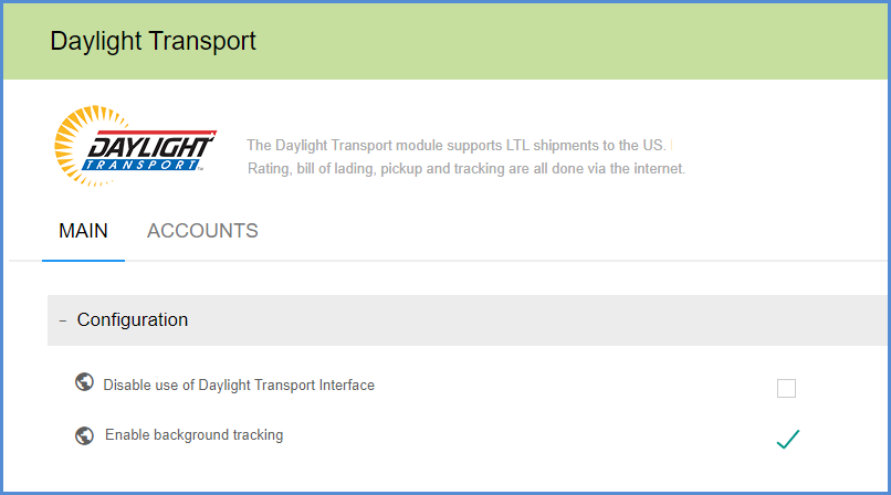 Daylight Transport Main Options · StarShip